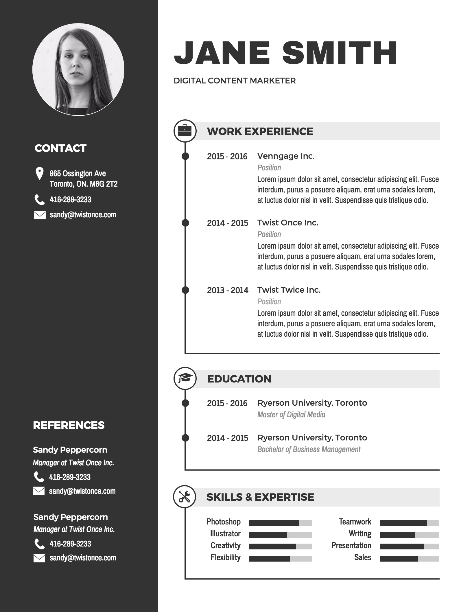 20 Customizable Infographic Resume Templates Venngage