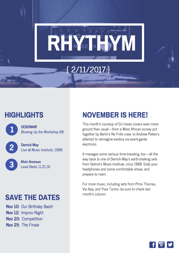 Google Drive Newsletter Templates