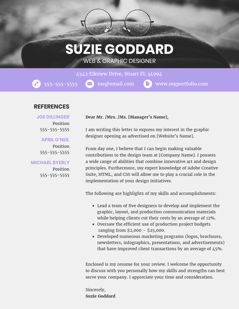 20 Creative Cover Letter Templates Free Templates Included 2023 