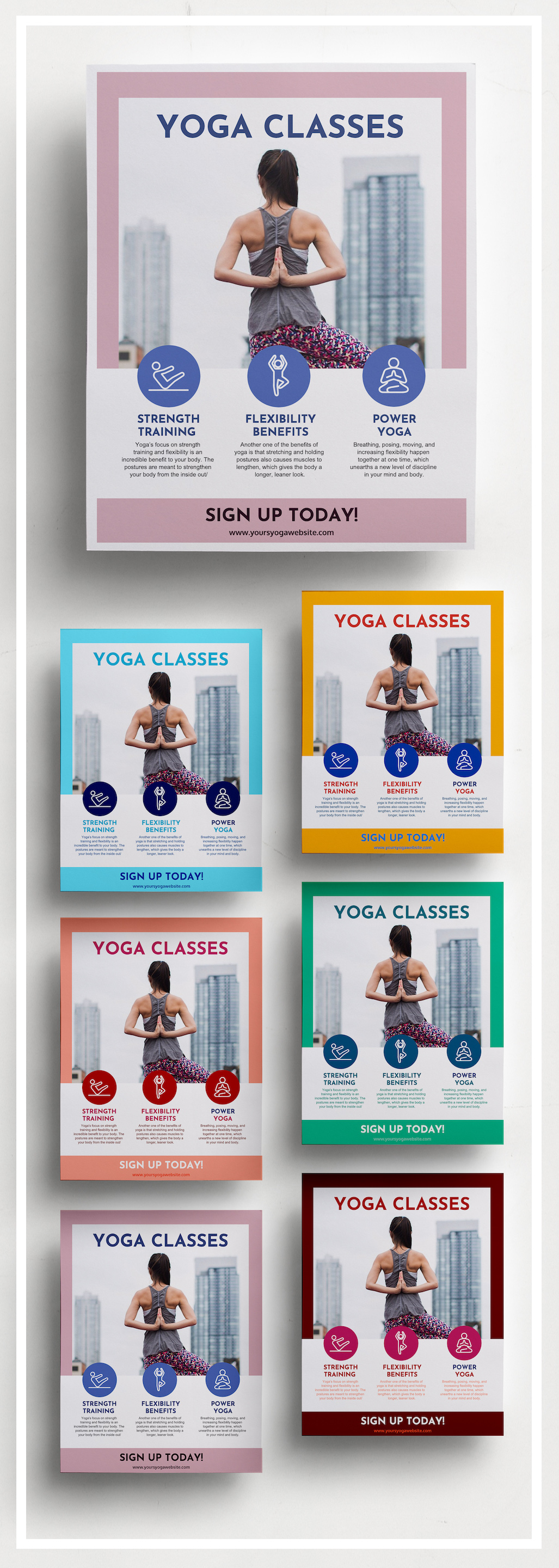 Yoga Class Poster Template Venngage