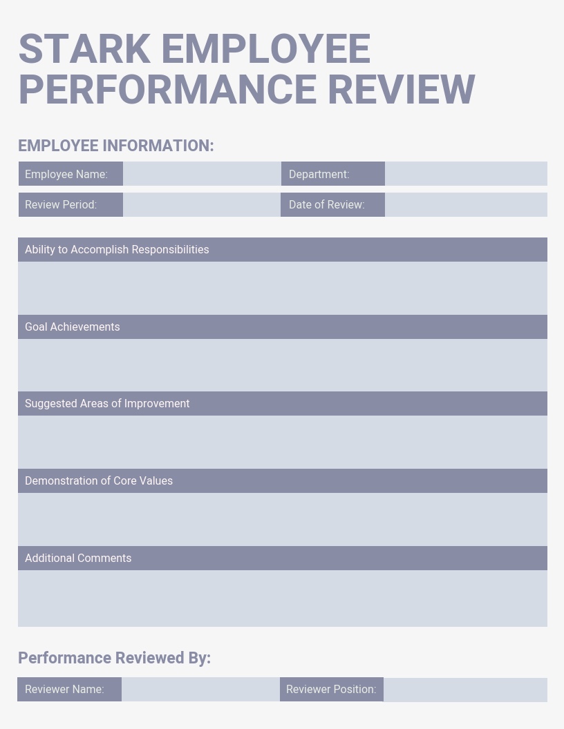 Sample Performance Review Gululease