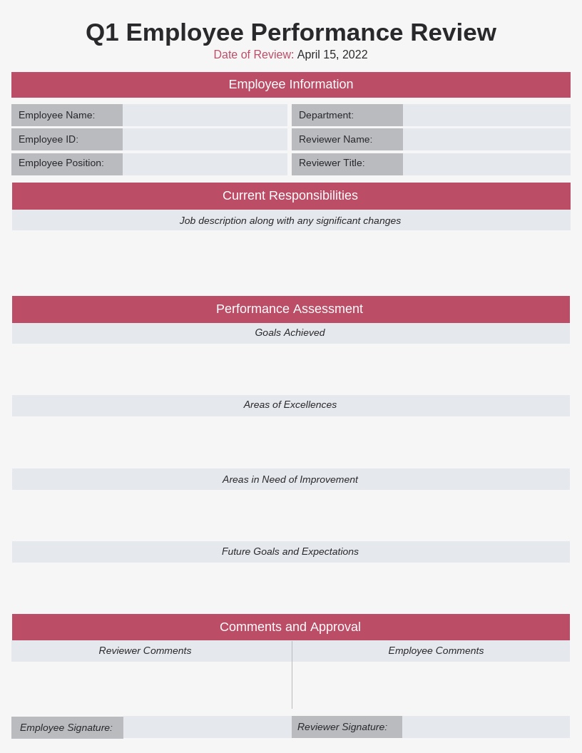 21 Performance Review Examples And Useful Phrases Venngage
