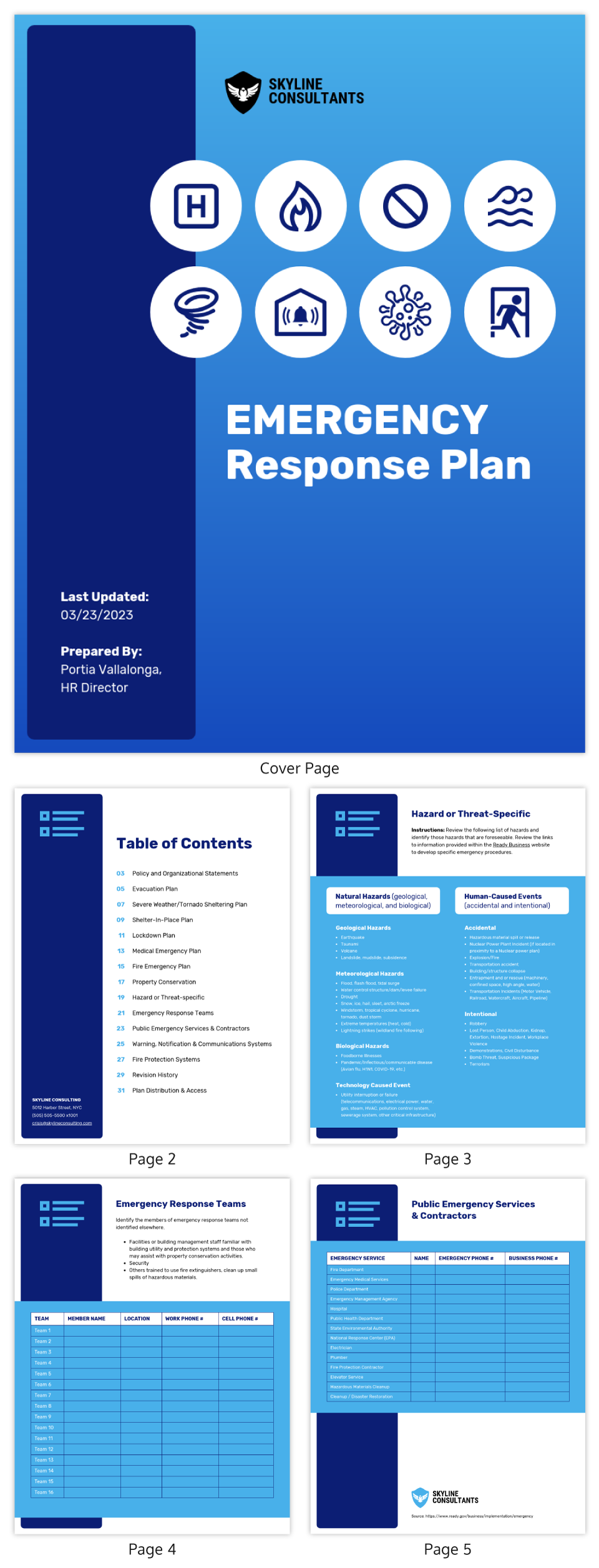 Emergency Family Plan Template Collection