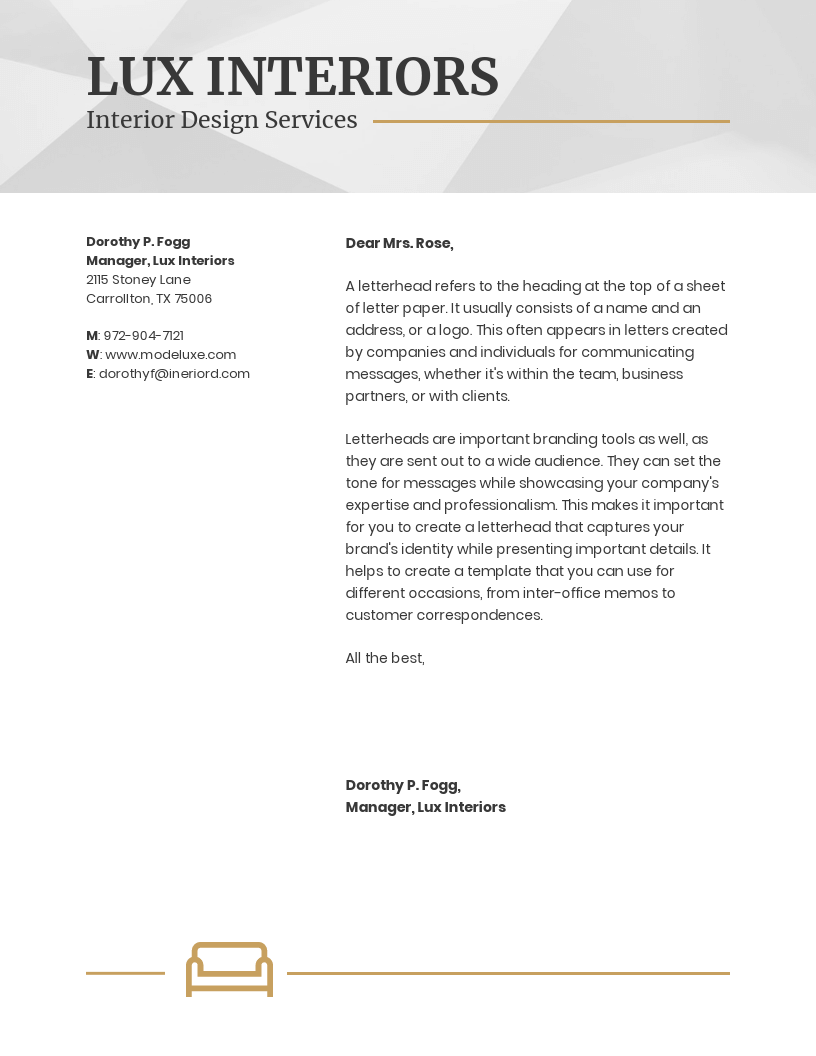 23 Business Letterhead Examples Branding Tips Venngage