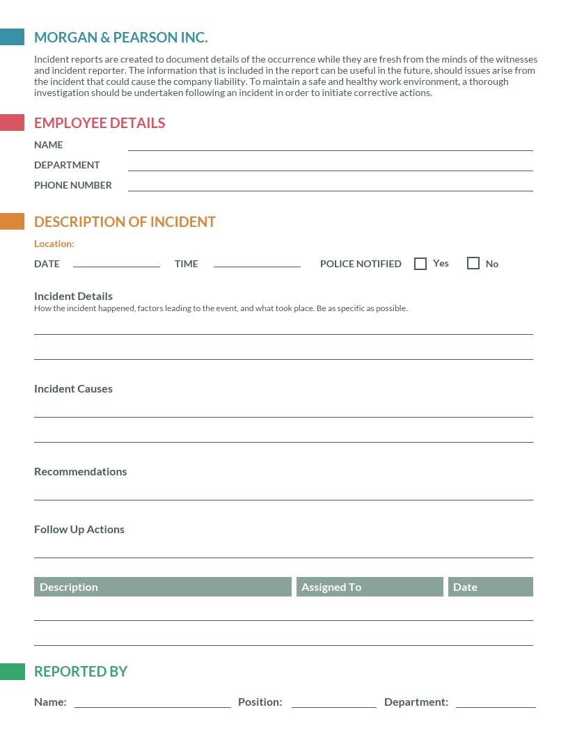 How Do I Create An Incident Report Template Printable Form Templates 