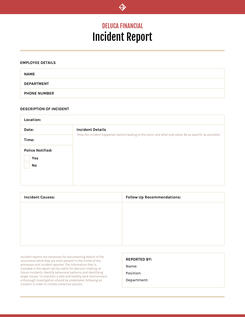 How Do I Create An Incident Report Template Printable Form Templates And Letter