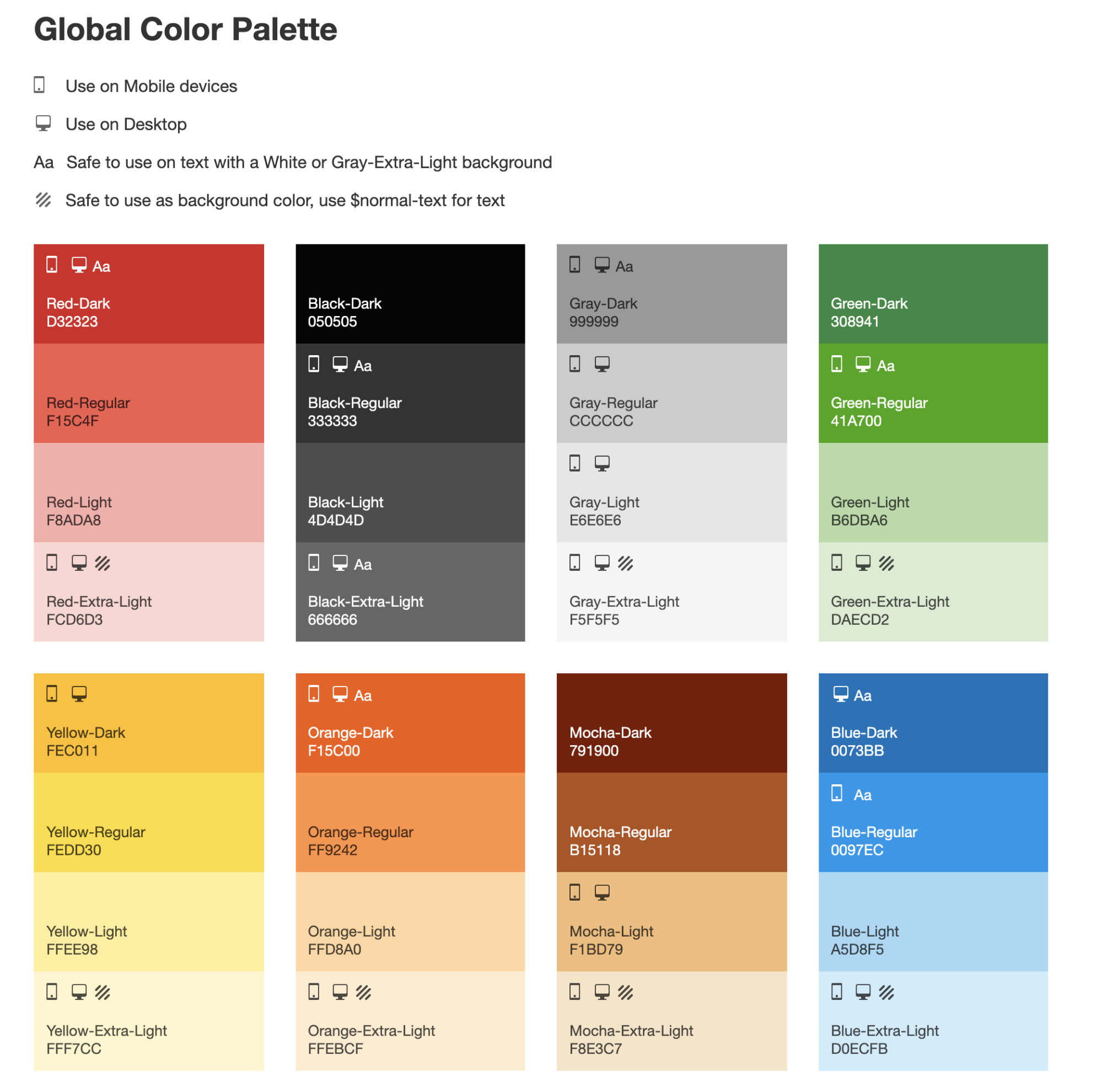 Branding Color Palette Guideline Examples
