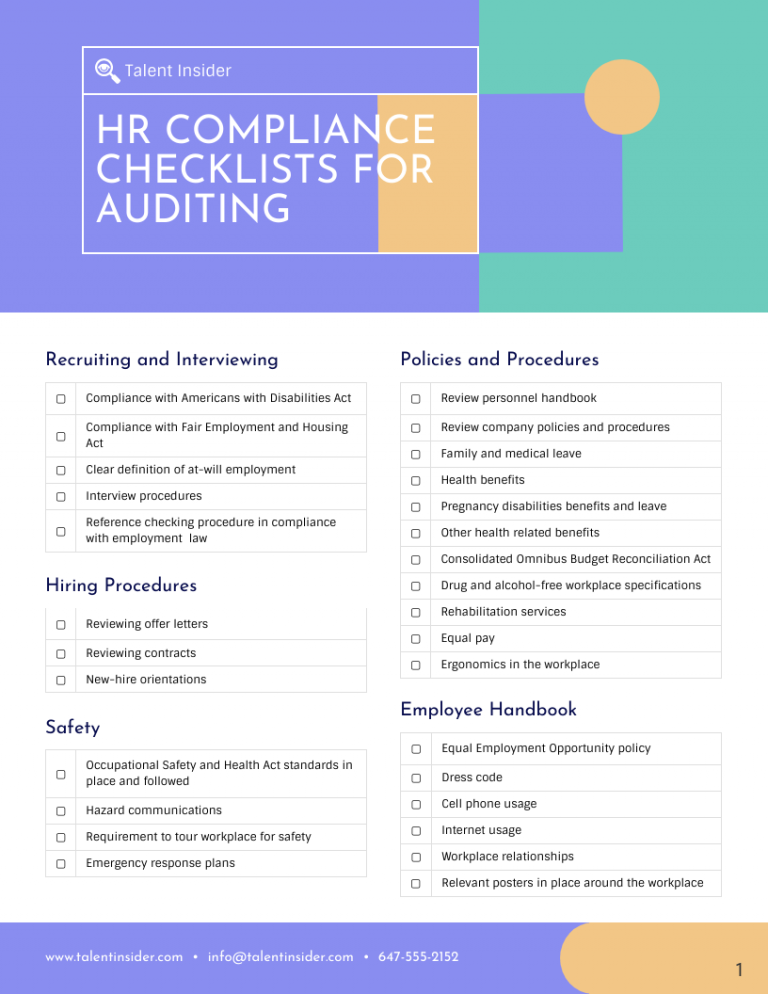 HR Compliance Checklist: A Brief Guide [+ Templates] - Venngage