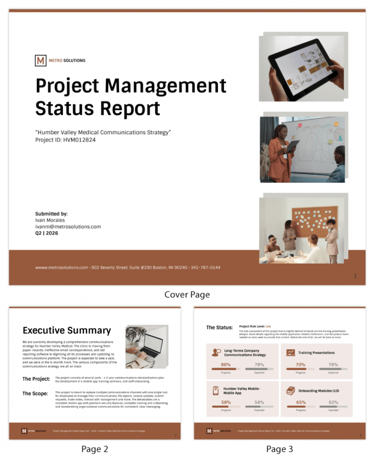 13 Project Status Report Templates for Businesses - Venngage