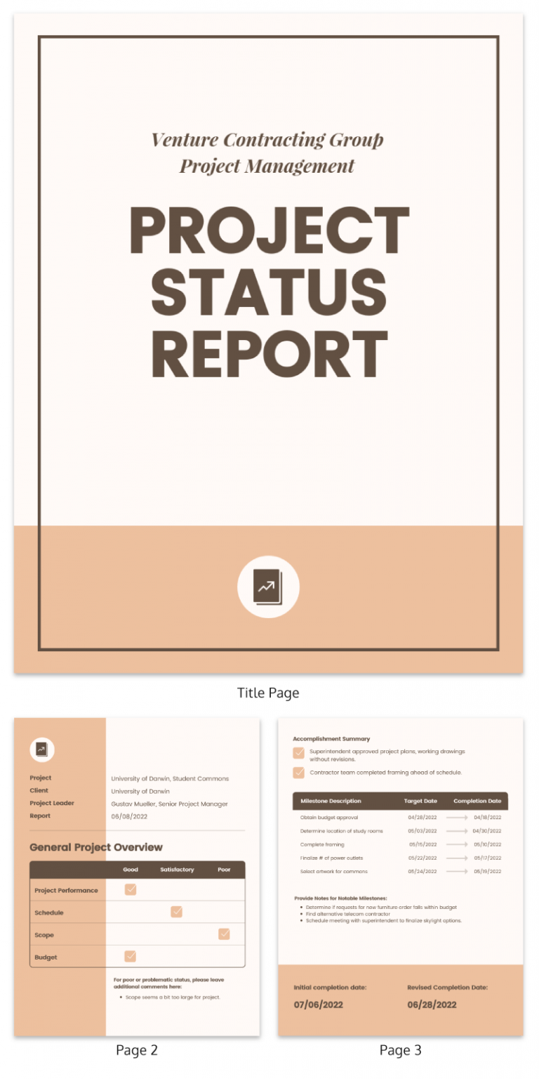 13 Project Status Report Templates for Businesses - Venngage