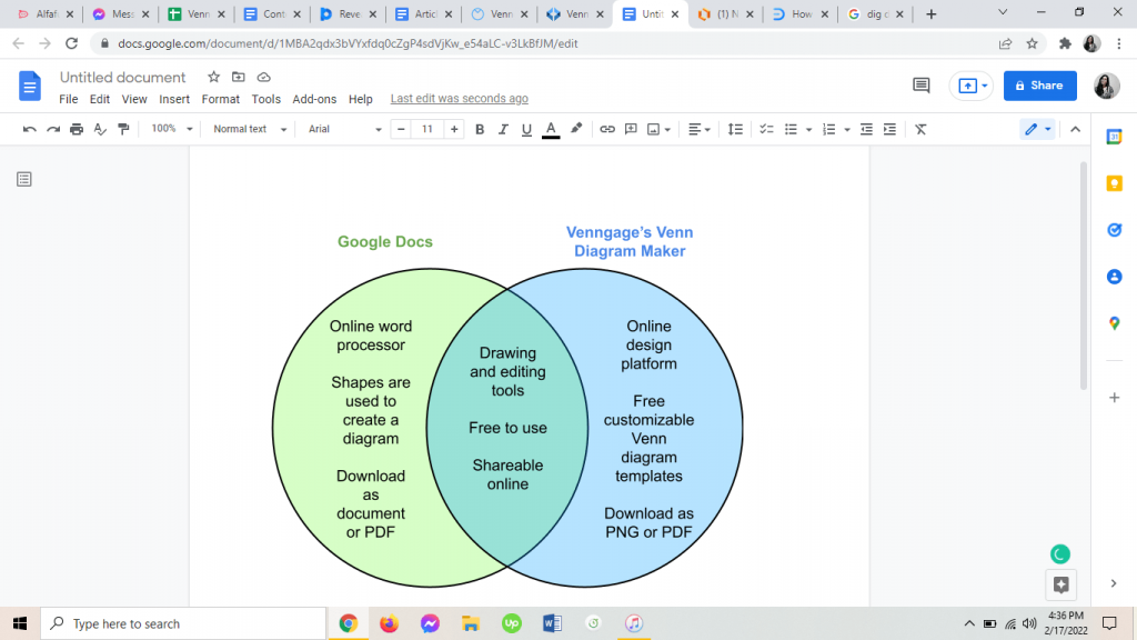 How to Make a Venn Diagram in Google Docs - Venngage