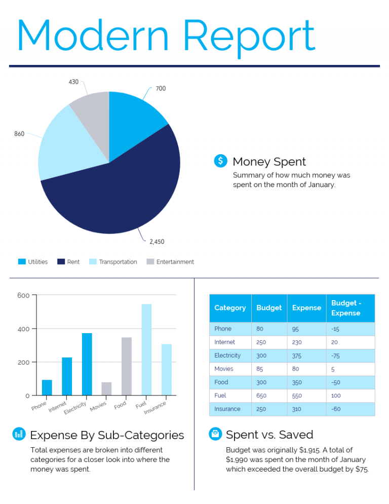10+ Expense Report Templates You Can Edit Easily - Venngage