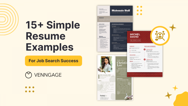 15+ Simple Resume Examples for Job Search Success - Venngage