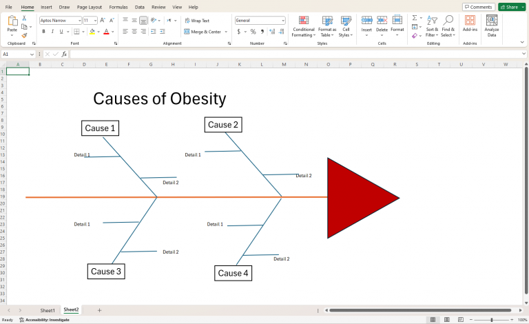 How to Make a Fishbone Diagram in Excel (2025) - Venngage