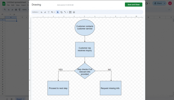 How to Make a Flowchart in Google Sheets (2025) - Venngage