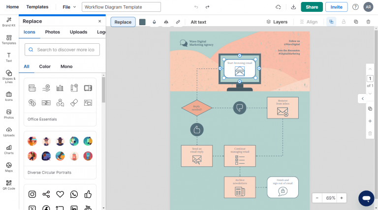 How to Make a Flowchart in Google Slides (2024) - Venngage
