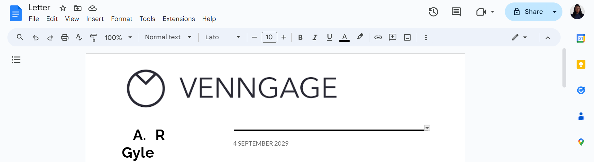 How to Make a Letterhead in Google Docs - Venngage