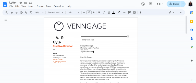 How to Make a Letterhead in Google Docs - Venngage