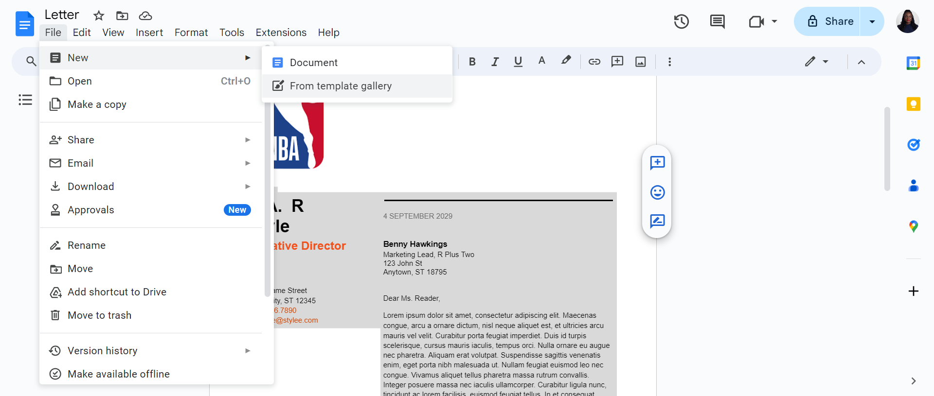 How to Make a Letterhead in Google Docs - Venngage