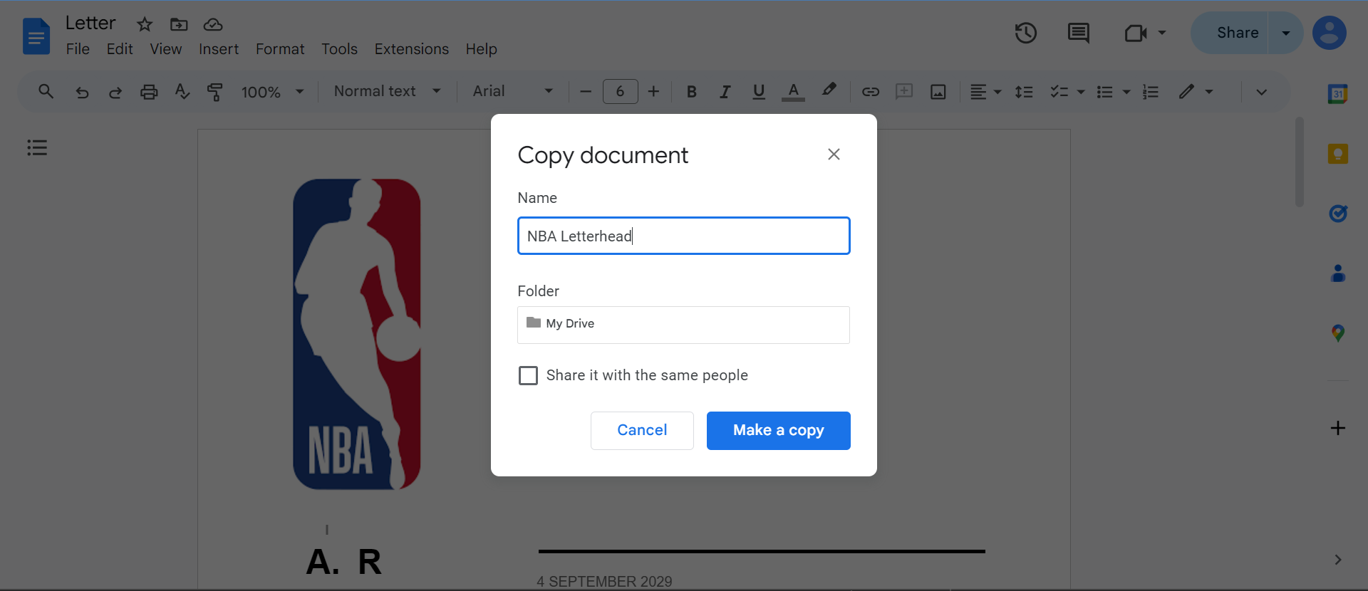 How to Make a Letterhead in Google Docs - Venngage