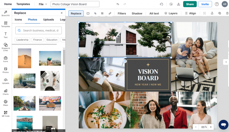 Vision Board Ideas for Adults, Students & For Manifestation - Venngage