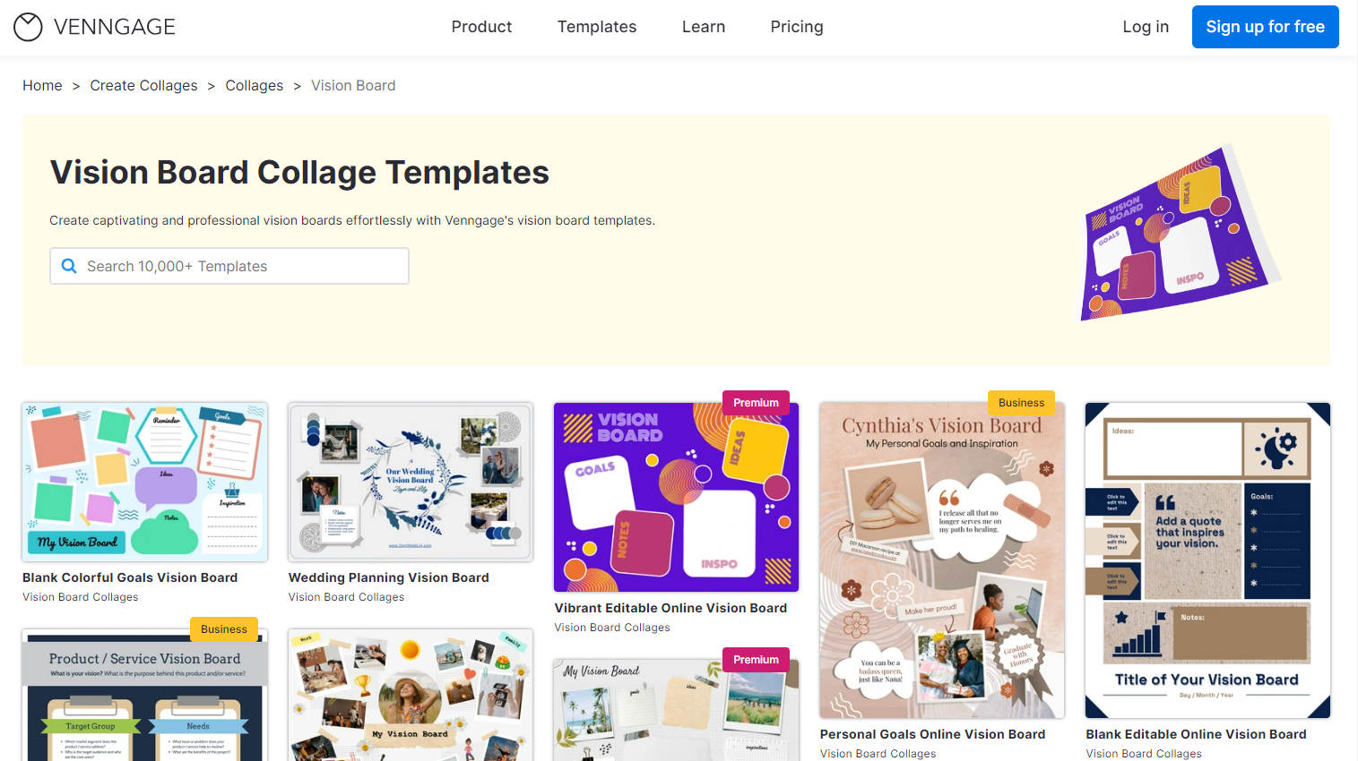 Vision Board Ideas for Adults, Students & For Manifestation - Venngage