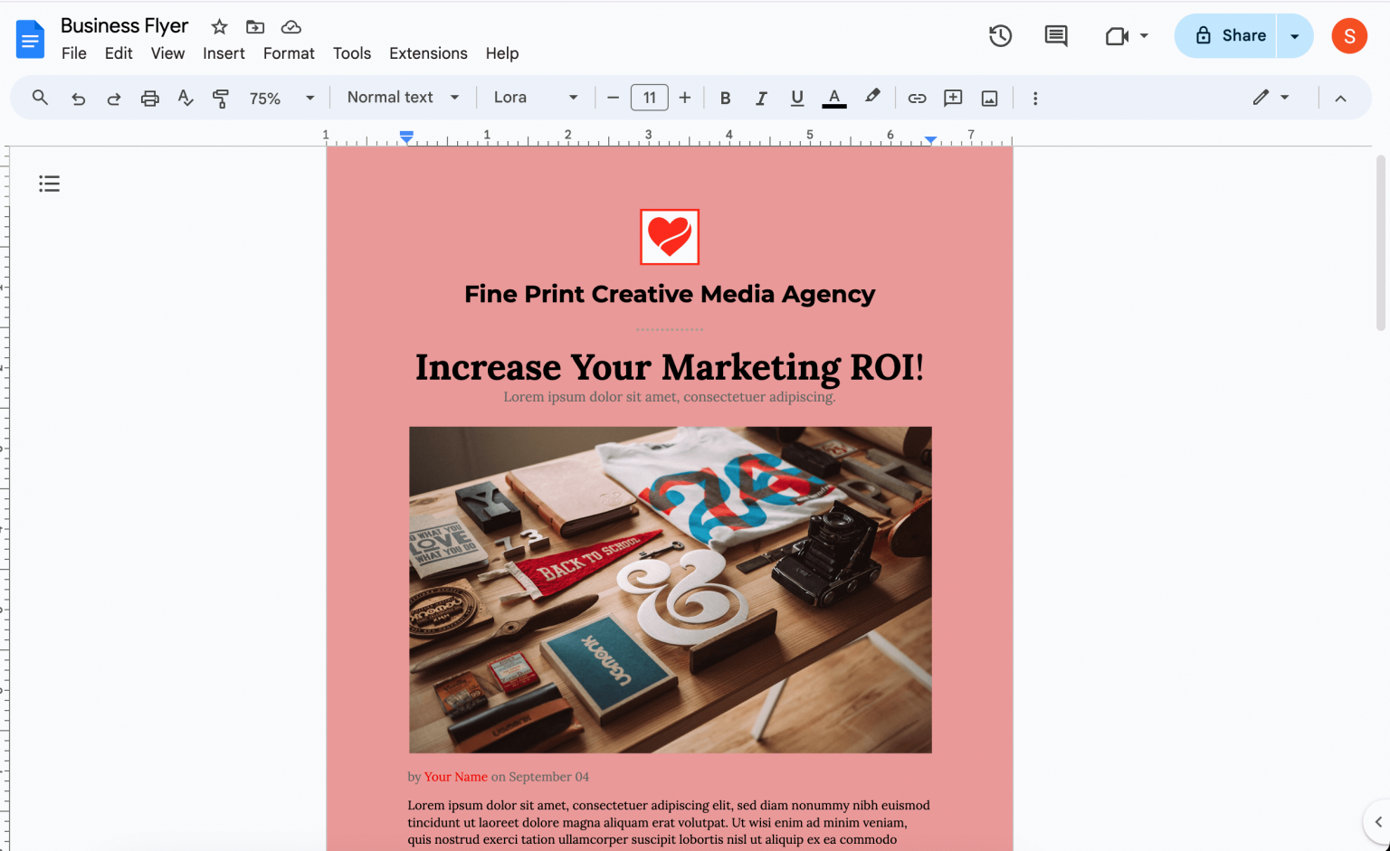 How to Make a Flyer on Google Docs