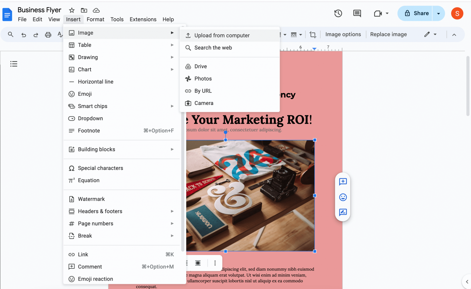 How to Make a Flyer on Google Docs