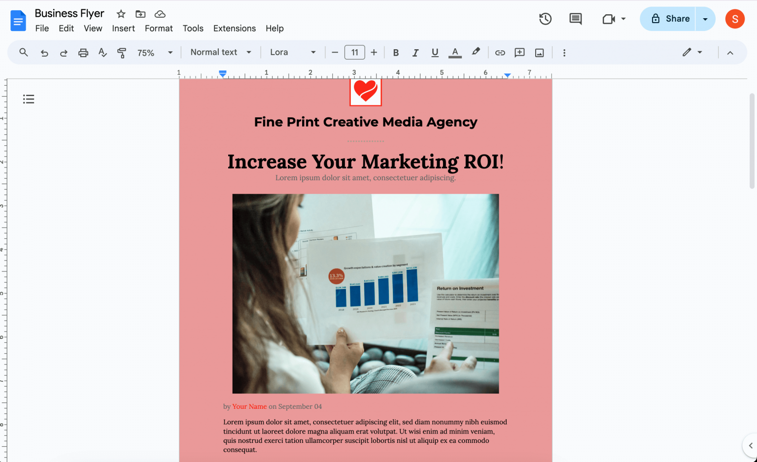 How to Make a Flyer on Google Docs