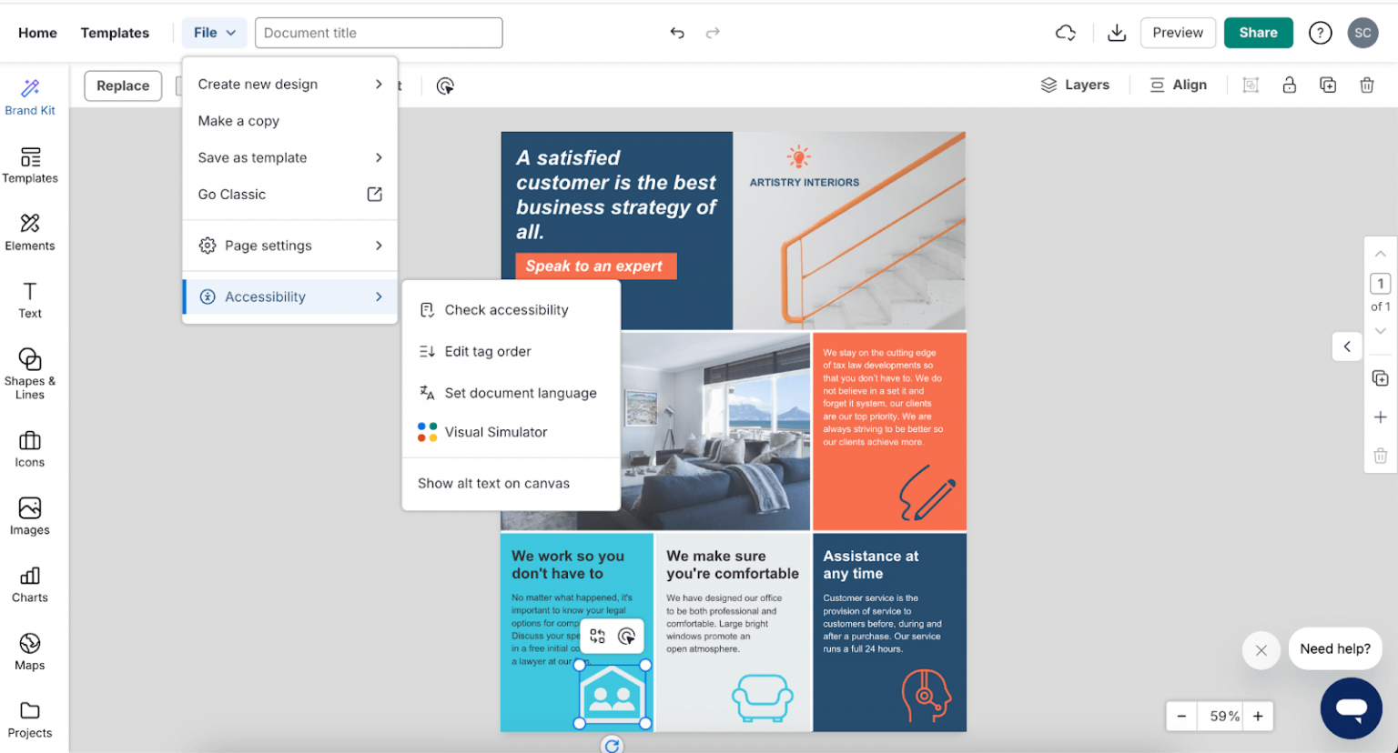 Step-by-Step Guide on Creating Accessible Flyers using Venngage