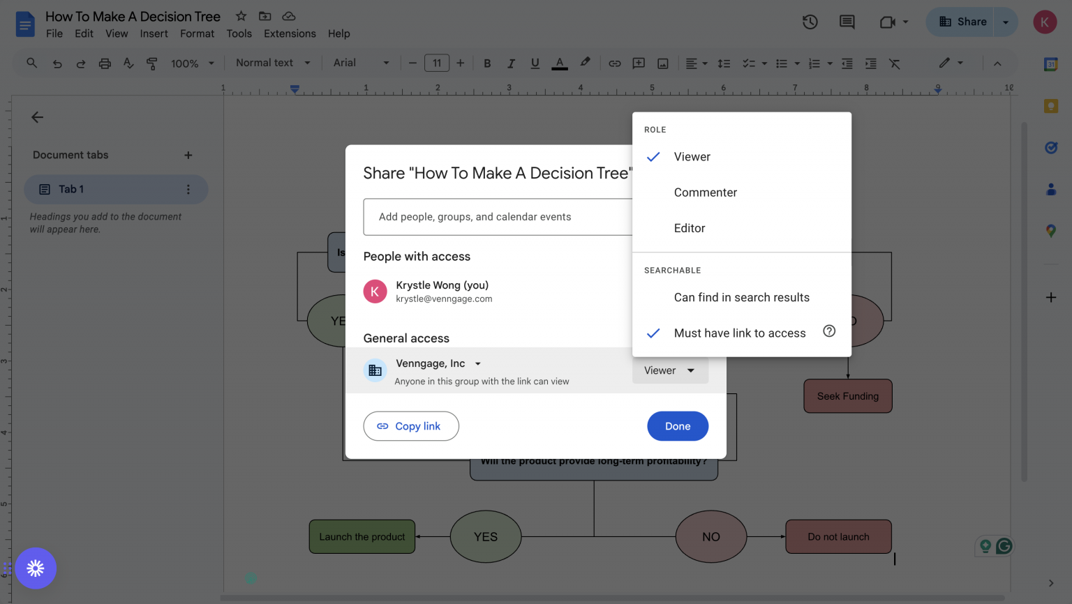 How To Make A Decision Tree In Google Docs (2025) - Venngage