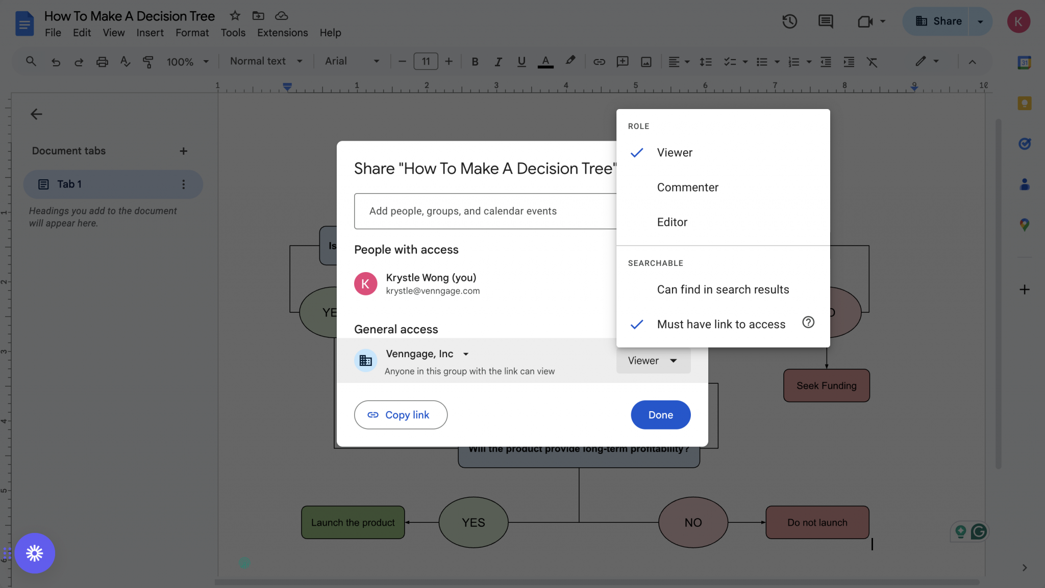 How To Make A Decision Tree In Google Docs (2025) - Venngage
