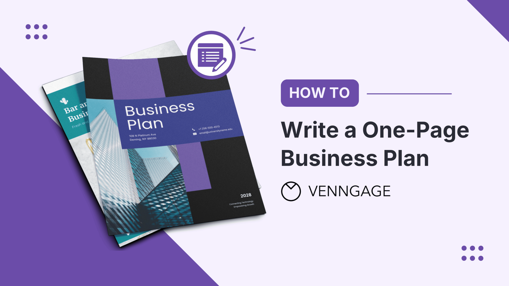 How to Write a One-Page Business Plan - Venngage
