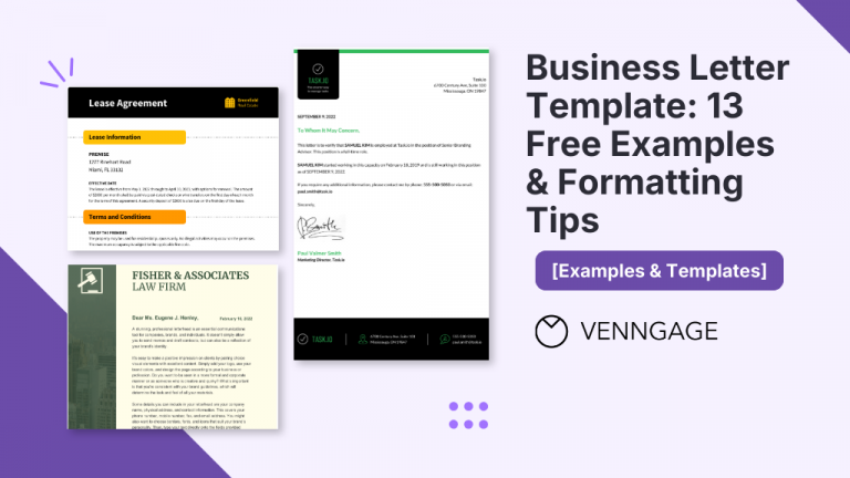 Business Letter Template: 13 Free Examples & Formatting Tips - Venngage