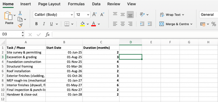 How to Make a Project Timeline in Microsoft Excel (2025)