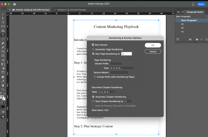 How To Make A Table Of Contents In Indesign