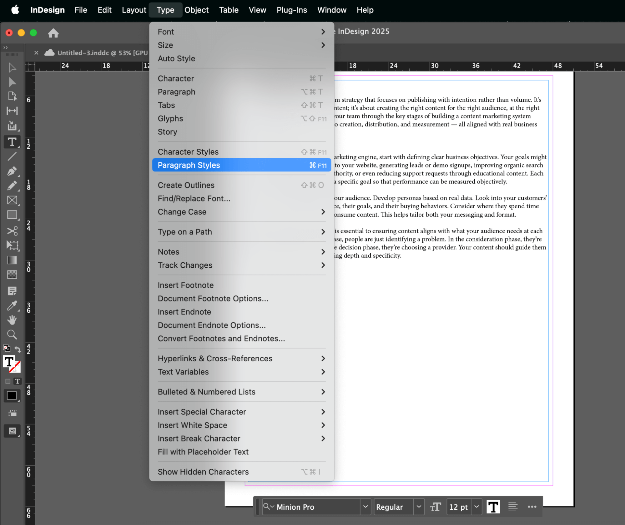 How To Make A Table Of Contents In Indesign